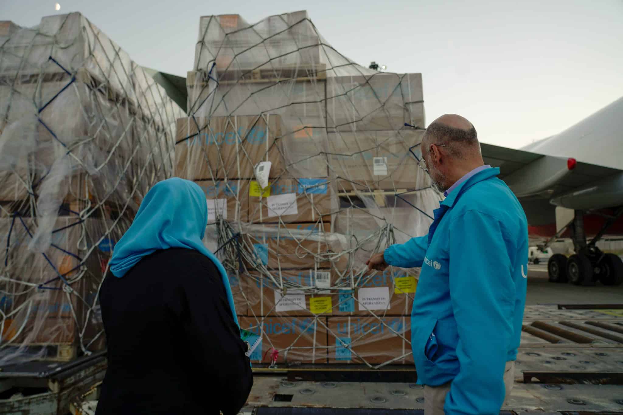 L'aide humanitaire arrive à Kaboul- UNICEF